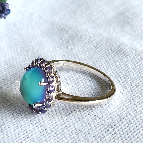 Jewelry | Genuine Aurora Moonstone Tanzanite Ring Size 9 | Poshmark